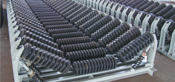 Conveyor Belt System with Impact Roller Type